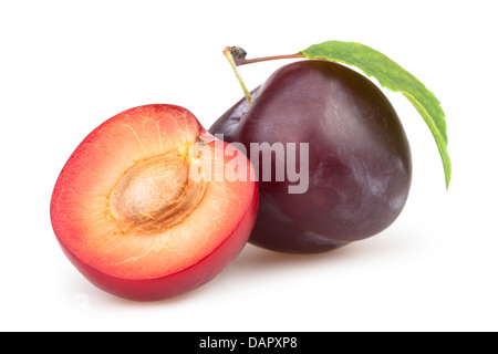 plums plums plums plum cut leaves fruit fruit fruit cut-out isolated ...
