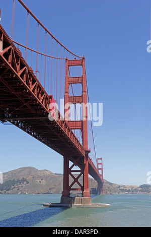 The Golden Gate Bridge taken from a viewpoint on the San Francisco side ...