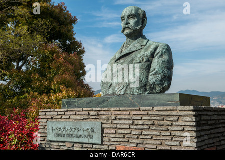 Bust of Thomas Blake Glover in Glover Gardens, Nagasaki Japan Stock ...