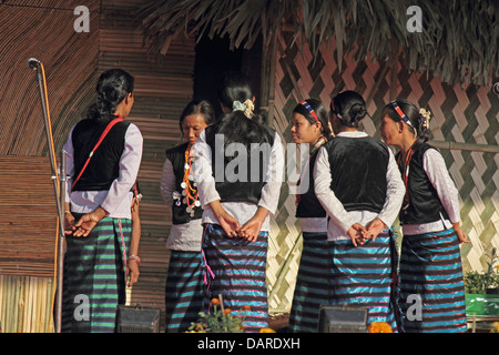 Tangsa tribes, women performing dance at Namdapha Eco Cultural Festival ...