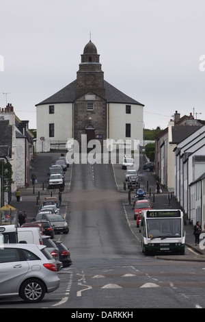 Road leading to Round Church Bowmore Isle of Islay Scotland July 2013 ...