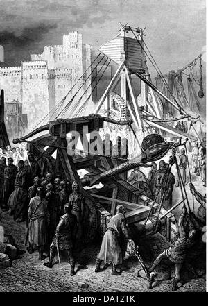 First Crusade. Siege of Jerusalem, 1099. Godfrey of Bouillon enters ...