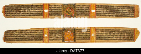 A Goddess, and the Goddess Mahapratisara, Two Folios from a ...