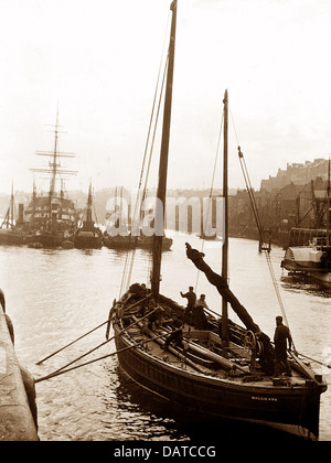 North Shields Fishing Boats early 1900s Stock Photo - Alamy