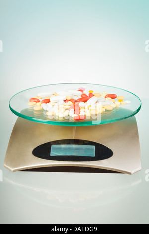 Close-up of scale with precious drugs on weights Stock Photo - Alamy