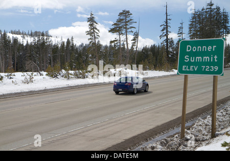Donner Pass summit on Interstate 80, California, USA Stock Photo - Alamy