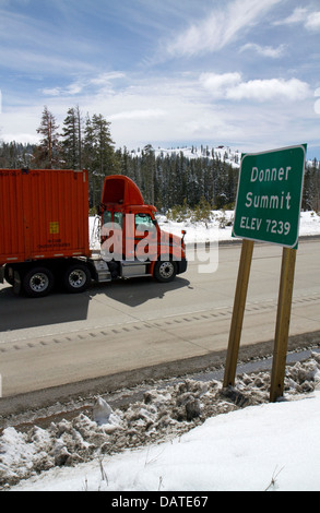 Donner Pass summit on Interstate 80, California, USA Stock Photo - Alamy