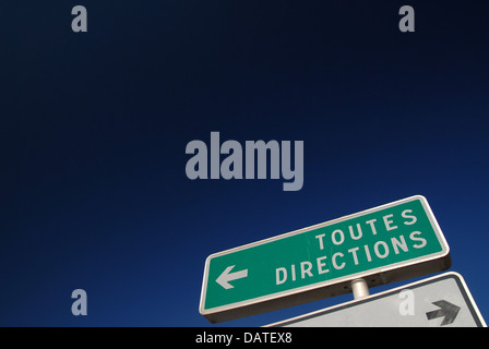 Toutes Directions (all directions) sign in France Stock Photo - Alamy
