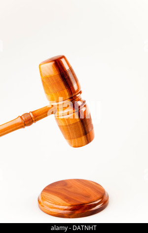 Gavel In Action Stock Photo - Alamy