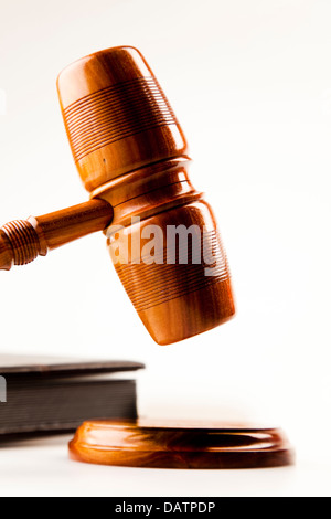 Gavel In Action Stock Photo - Alamy
