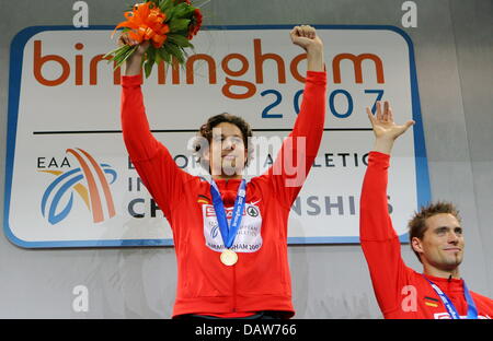 German pole vaulters Bjoern Otto (R) and Danny Ecker (L) Pole Vault ...