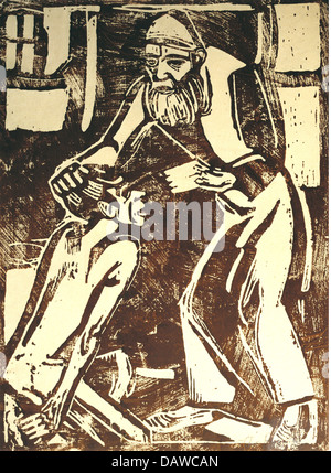 fine arts, Rohlfs, Christian (1849 - 1938), graphic, "Austreibung aus dem Paradies" (Expulsion ...