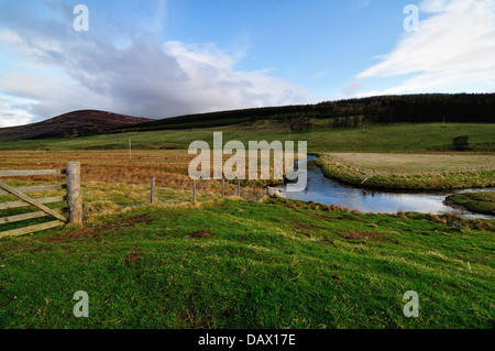 The River Don as it flows from Cockbridge to Corgarff, in Aberdeenshire ...