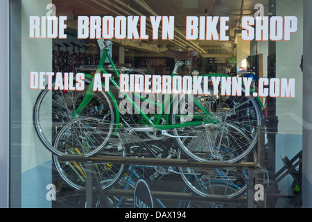 ride Brooklyn bike shop window Stock Photo - Alamy