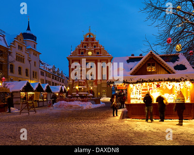 Christmas Market and Town Hall Gotha, Thuringia, Germany Stock Photo ...