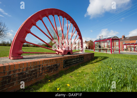 Sharlston Colliery pit wheel, New Sharlston near Wakefield. The wheel ...