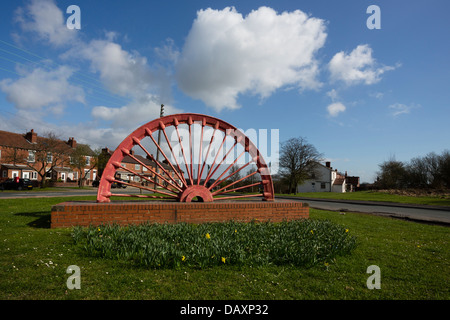 Sharlston Colliery pit wheel, New Sharlston near Wakefield Stock Photo ...
