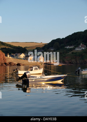 Hope Cove sunset Devon UK Stock Photo - Alamy