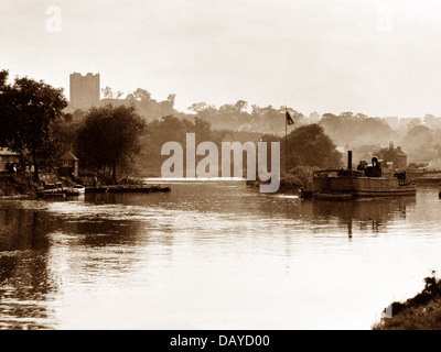 Conisbrough River Don early 1900s Stock Photo - Alamy