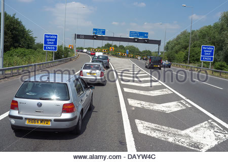 M4 Junction on M25 Motorway, Surrey, England, United Kingdom Stock ...
