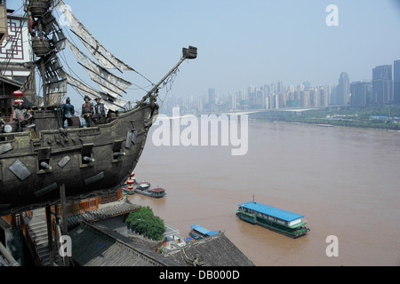 pirate ship at hongyadong in chongqing,china Stock Photo - Alamy