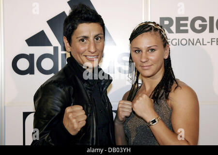 Hollie Dunaway boxing professional from the US is pictured at a press ...