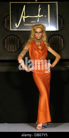 A model presents creations of the 'voodoo' collection by Berlin-based ...