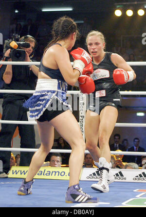 German WIBF flyweight titelist Regina Halmich poses at the official ...