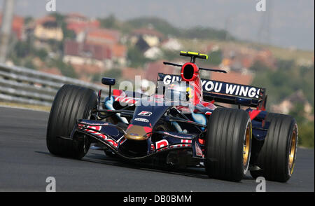 German Formula One rookie Sebastian Vettel of Scuderia Toro Rosso poses ...
