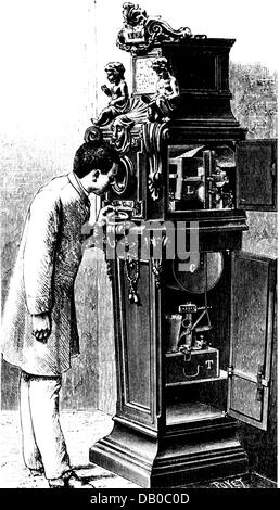 movie, magic lantern, wood engraving, 19th century, 19th century ...