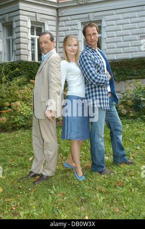German actors (L-R) Michael Roll as Peter Althoff, Johanna Christine ...