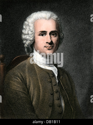 Portrait of Jean-Jacques Rousseau - French engraving XIX th century ...