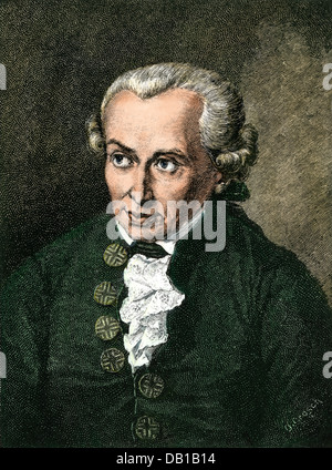 Portrait of Immanuel Kant - a German philosopher and one of the central ...
