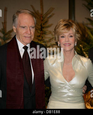 US actress Jane Fonda and her partner, music producer Richard Perry ...