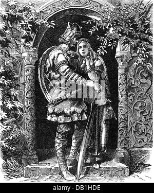 literature, Norse sagas, Frithjof Saga, the hero Frithjof, full length ...