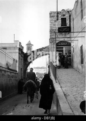 geography / travel, Israel, Jerusalem, streets, Mandelbaum Gate, 1960s ...