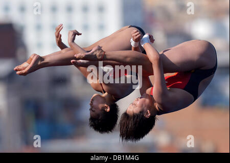 Ruolin Chen of China in action women's 10m Platform diving final of the ...