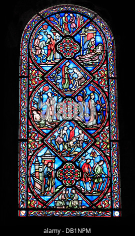 Stained-glass windows in Ely Cathedral, Cambridgeshire Stock Photo - Alamy