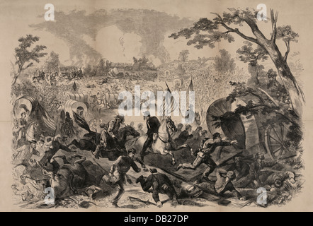 First Battle of Bull Run, 1861. The confederate brigade of Thomas ...