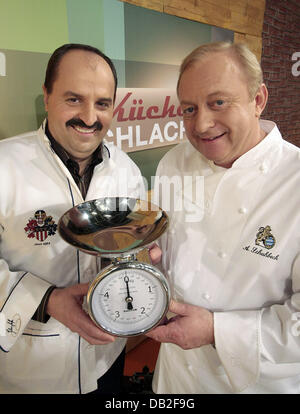 German television chef Alfons Schuhbeck shows his cooking skills at the ...