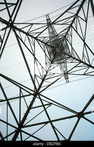 A utility pole is pictured bottom-up near Munich, Germany, 14 December ...