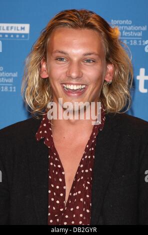 Jamie Campbell Bower, a British actor, speaking at event of Comic Con ...