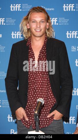 Jamie Campbell Bower, a British actor, speaking at event of Comic Con ...