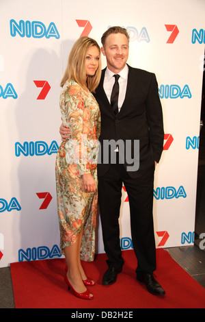 Claire Aird and Nathaniel Dean arrive on the red carpet for the annual ...