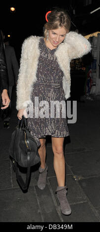 Sienna Miller leaving J. Sheekey Restaurant, having had dinner with ...