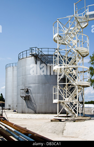 Ladder with access to a large cargo tank Stock Photo - Alamy