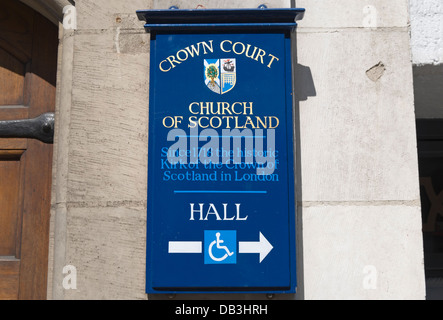 wall sign for the crown court church of scotland, covent garden, london ...