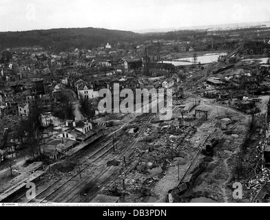 1940s RUINS OF AACHEN GERMANY DESTROYED BY ALLIED BOMBS AND WAFFEN SS ...