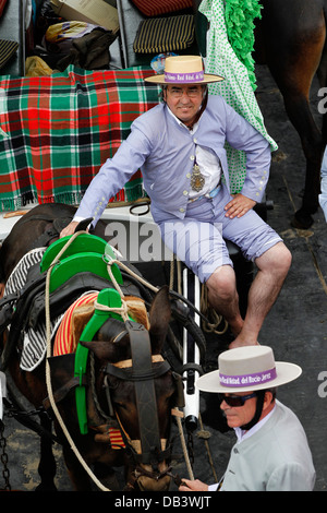 Horsemen dressed in Andalusian style making the Catholic pilgrimage to ...