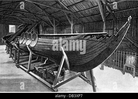 transport / transportation, navigation, Vikings, Viking ship, 9th ...